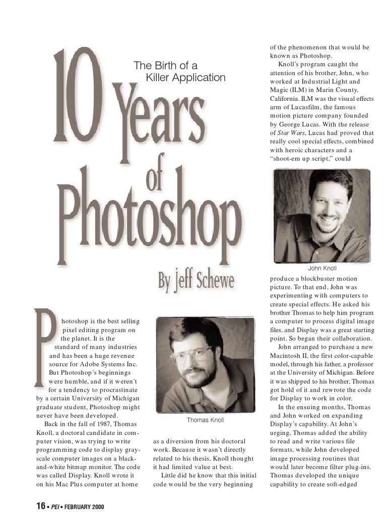 History of Photoshop | PDF | Adobe Photoshop | Adobe Systems