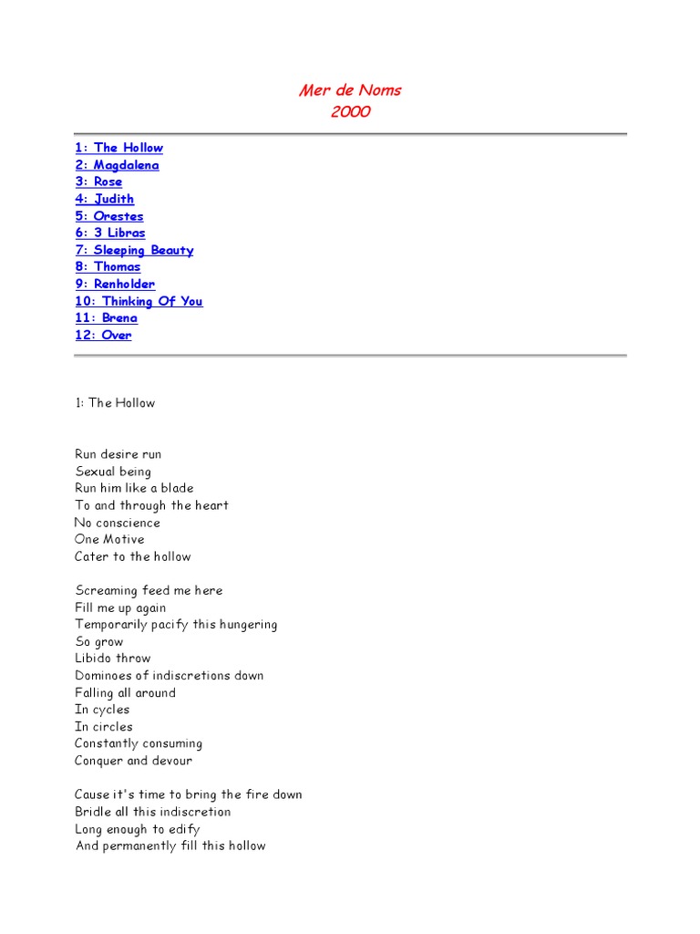 Mer de Noms | PDF | Forgiveness | Religion And Belief