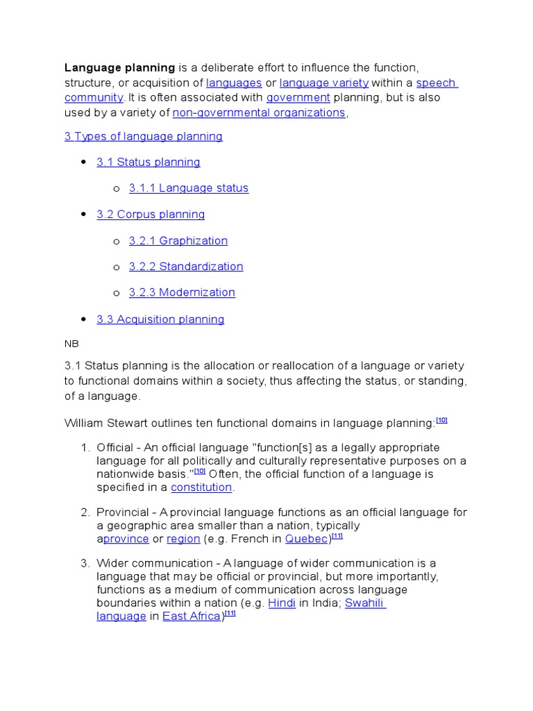 What Is Language Planning | PDF | Symbols | Cognitive Science