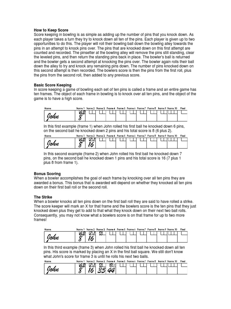 How To Keep Score | Download Free PDF | Throwing | Leisure Activities