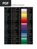 Terraria Color Codes | PDF