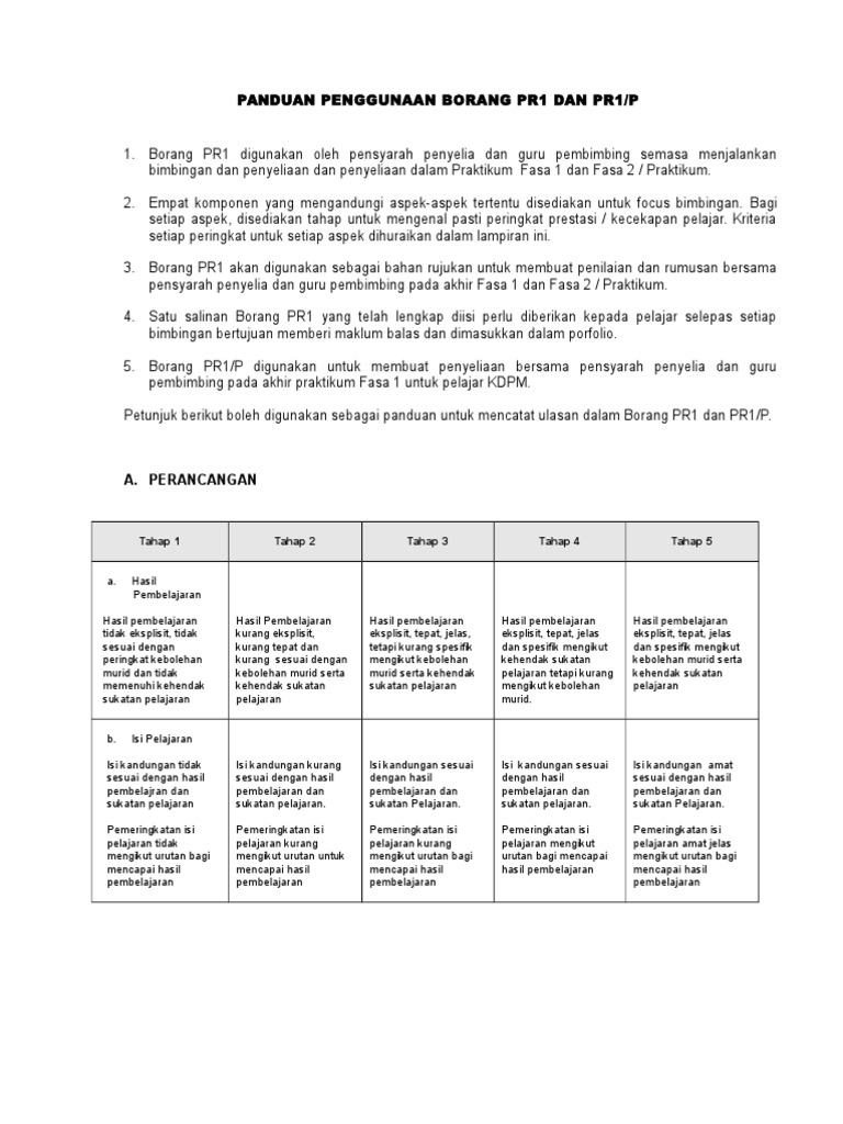 Panduan Penggunaan Borang PR1 | PDF