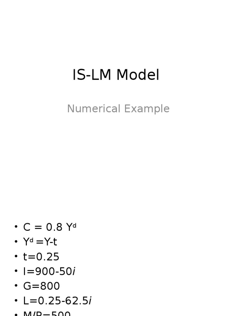 ISLM Model Numerical 1 | PDF