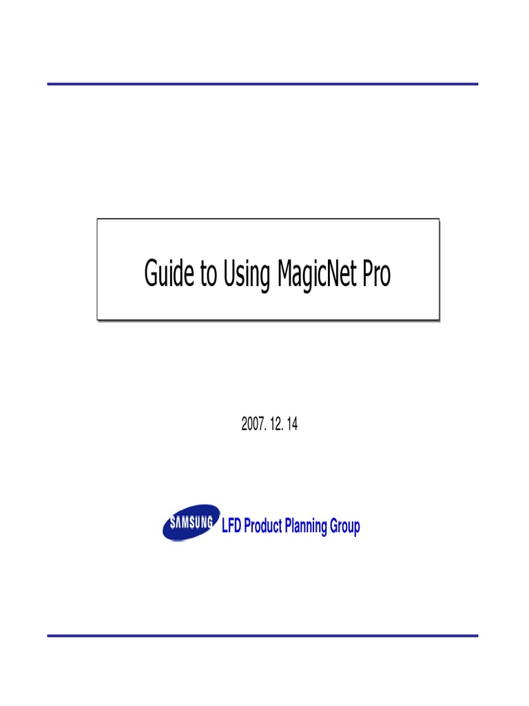 MagicInfo Guide | PDF | Ip Address | Personal Computers