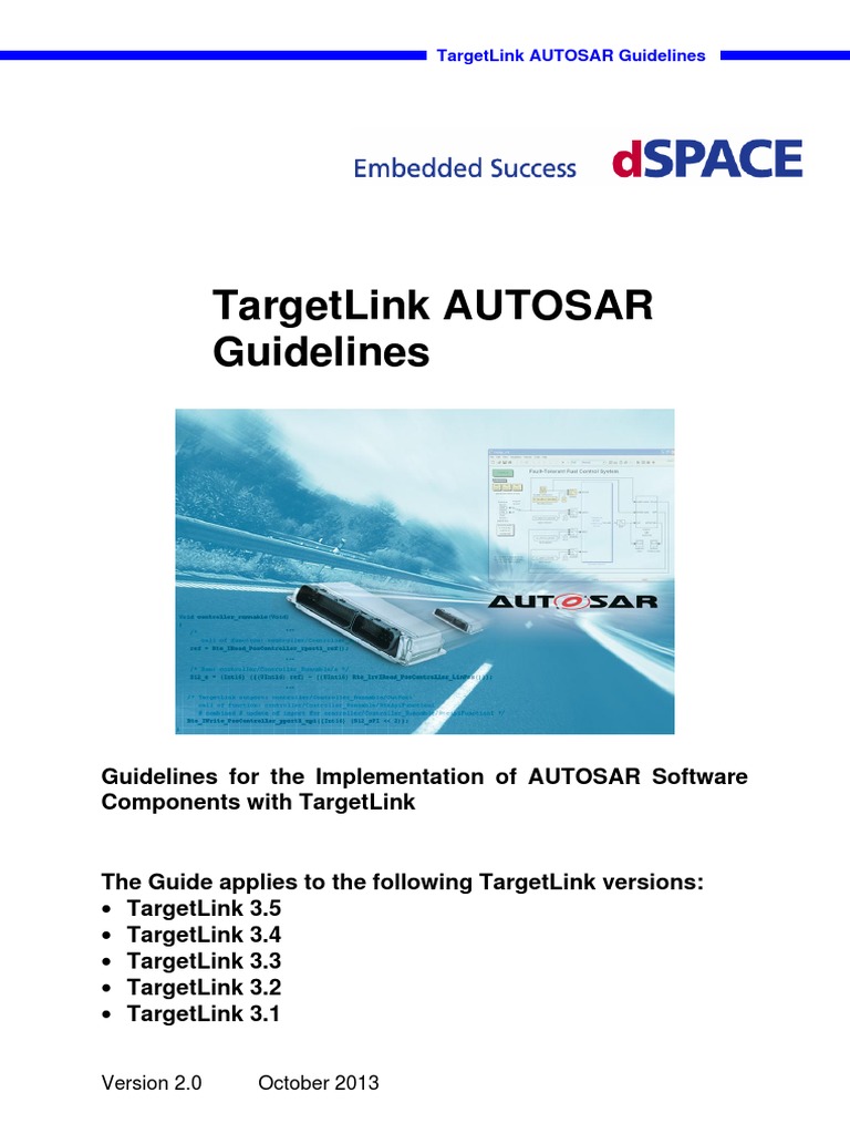 TargetLink AUTOSAR Guidelines | PDF | Parameter (Computer Programming ...