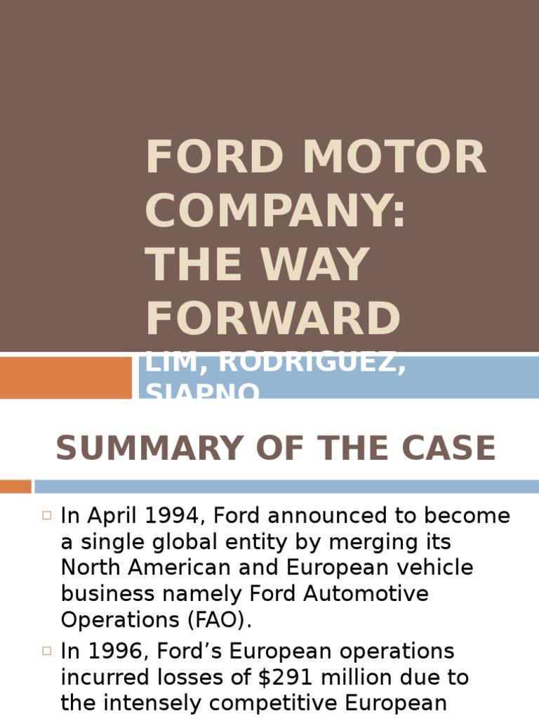 Ford Motor Company | PDF | Ford Motor Company | General Motors