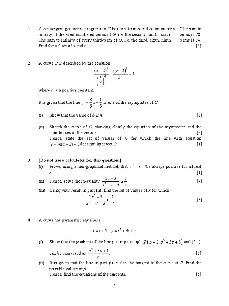 VJC 2015 H2 J1 Math Promos Questions Singapore JC Victoria | PDF ...