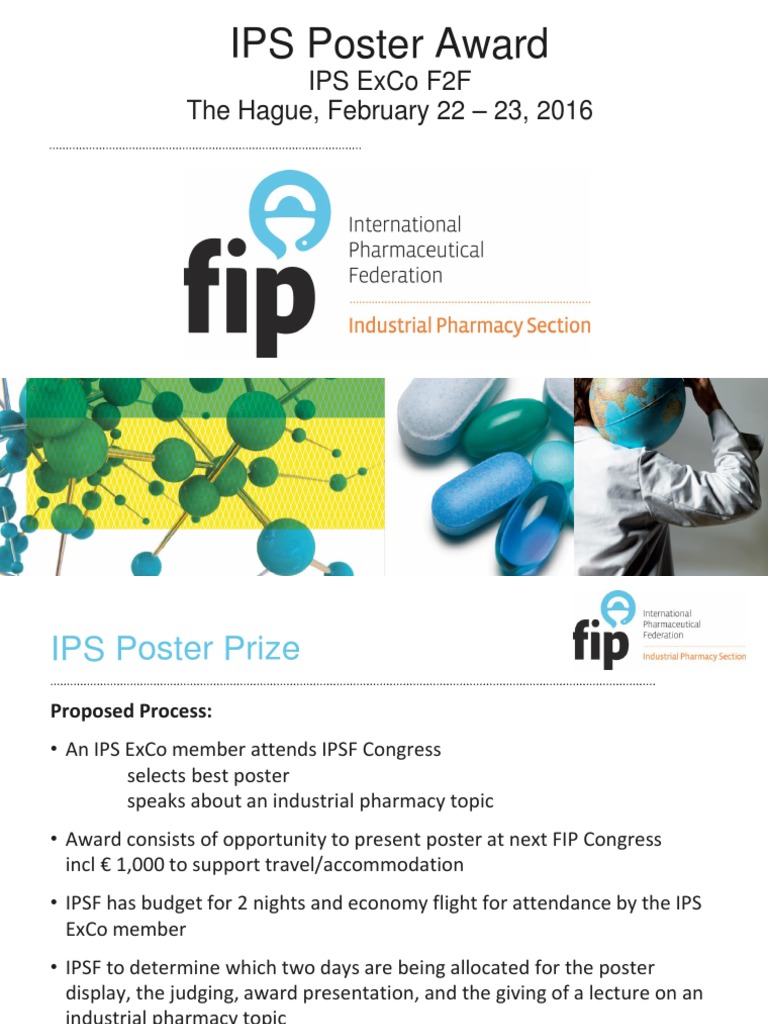 IPS Poster Award Competition For World Congress | PDF | Pharmacy | Business