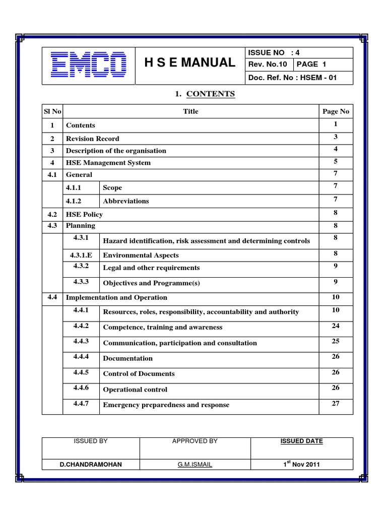 HSE Manual PDF | PDF | Employment | Occupational Safety And Health