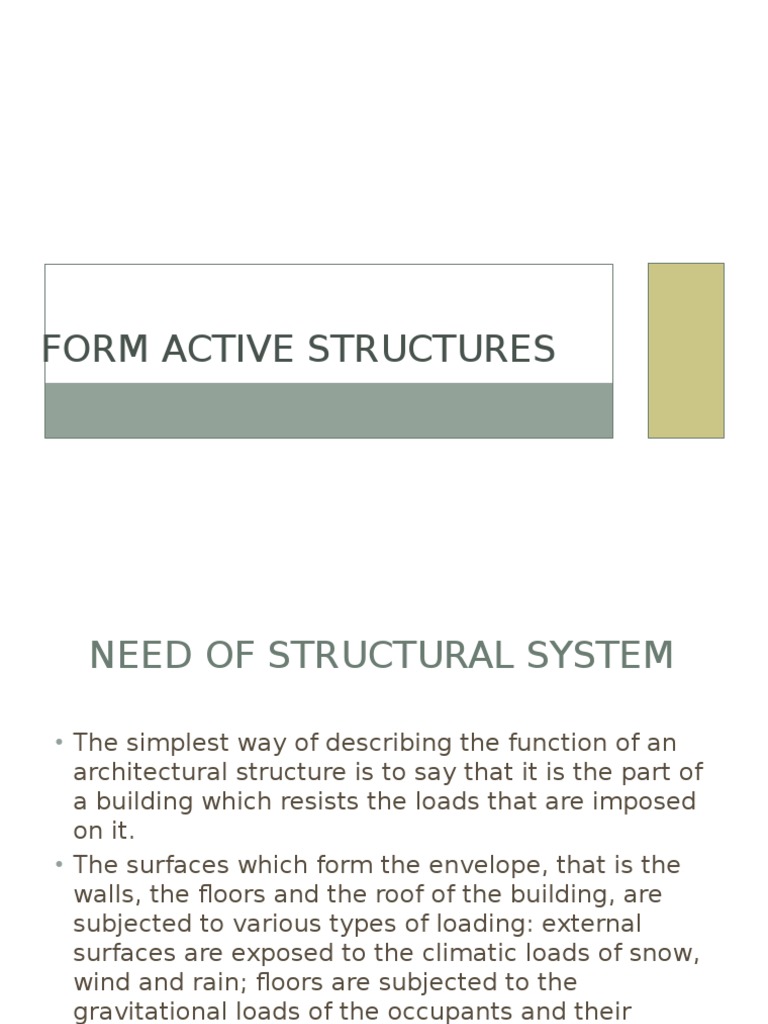 Form Active Structures | Download Free PDF | Building Engineering ...