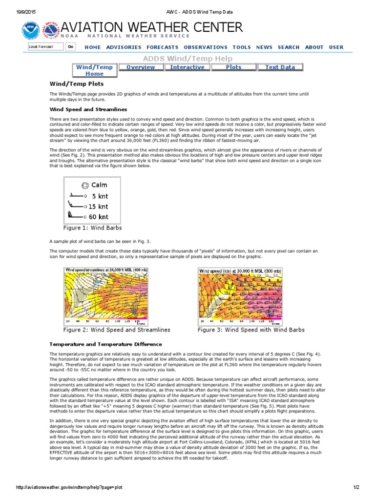 AWC - ADDS Wind Temp Data 1 PDF | PDF | Wound | Altitude