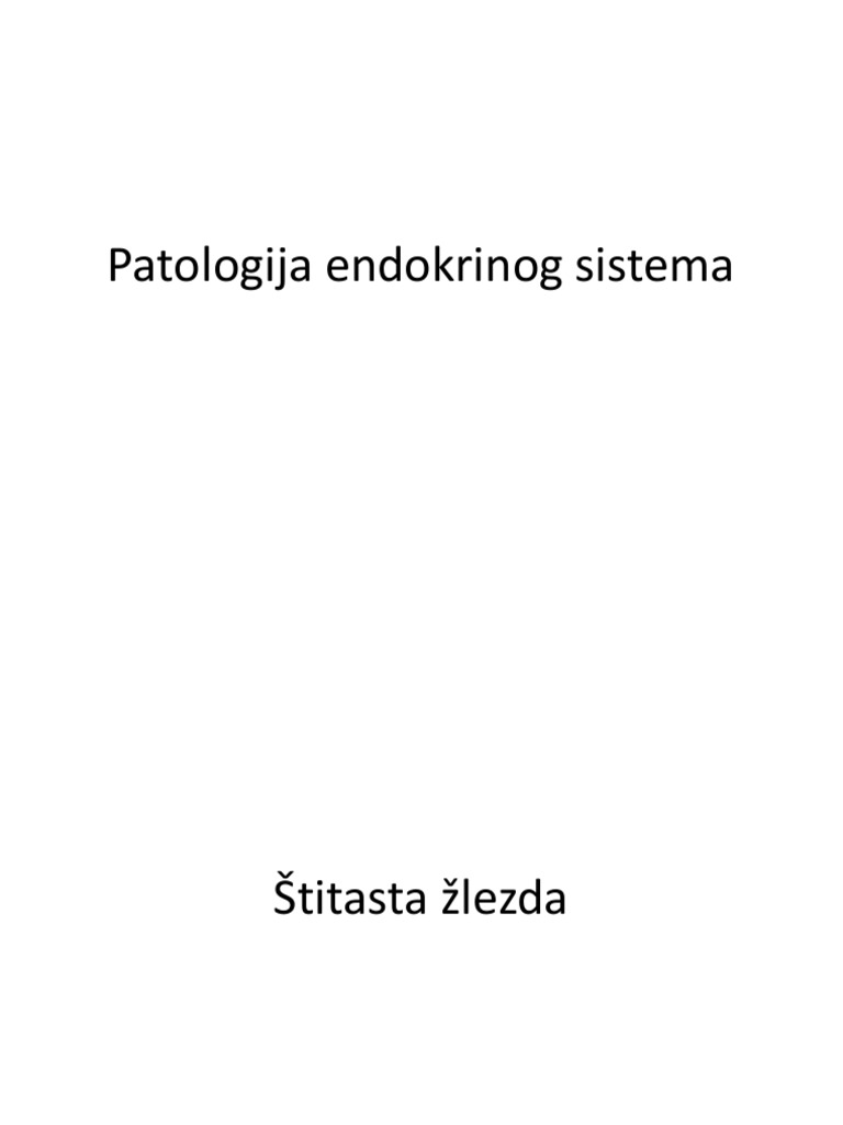 Patologija Endokrinog Sistema PDF | PDF