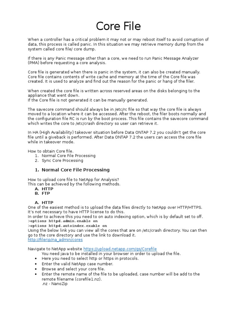 Core File | Download Free PDF | Computer File | Utility Software
