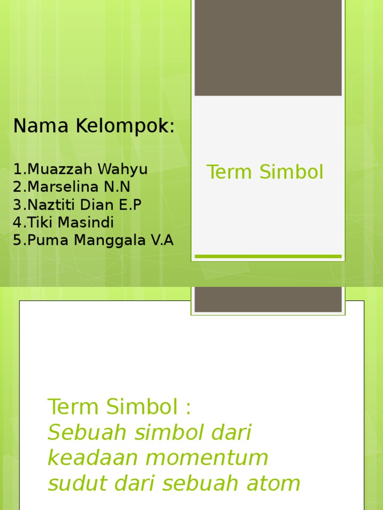 Term Simbol | PDF