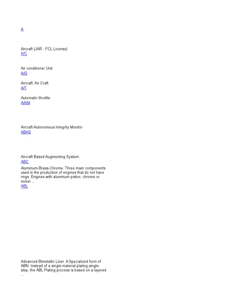 Aviation Terms | PDF | Altimeter | Aircraft