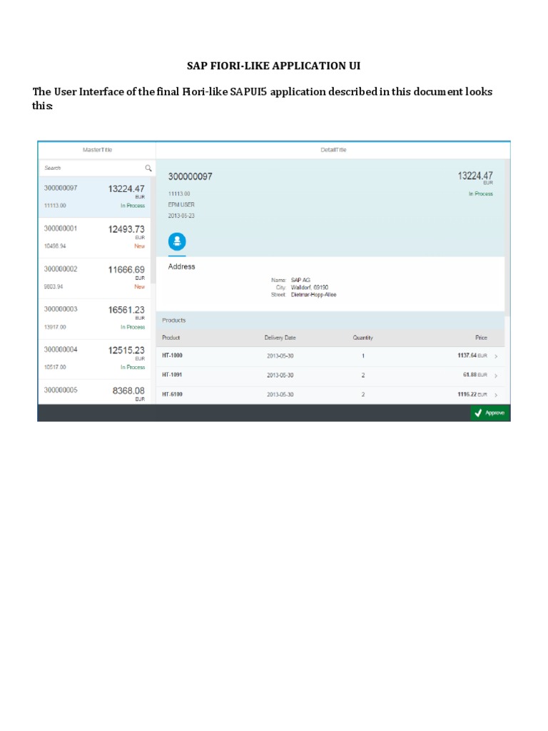 Architecture and Implementation Details of a SAP Fiori-inspired Sales Order Approval Application ...