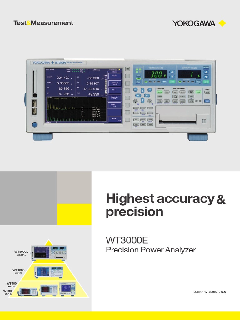 Yokogawa WT3000E Series Documentation Commerciale | PDF | Power Inverter | Hertz