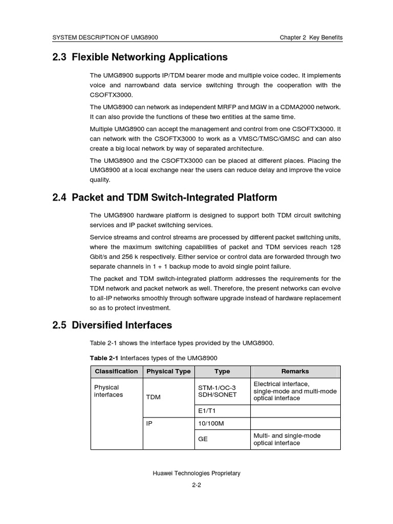 UMG8900: Key Benefits & Networking Features | PDF