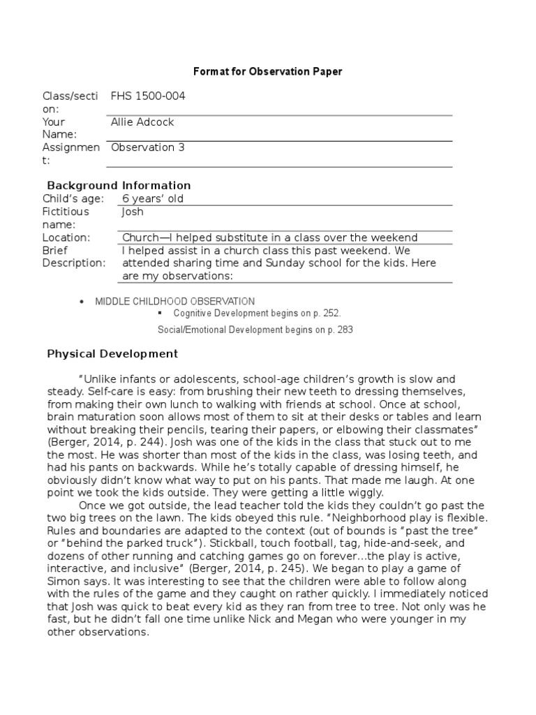 Observation 3 | PDF | Memory | Working Memory