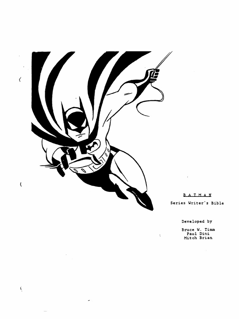 The Batman Animated Series Bible | PDF