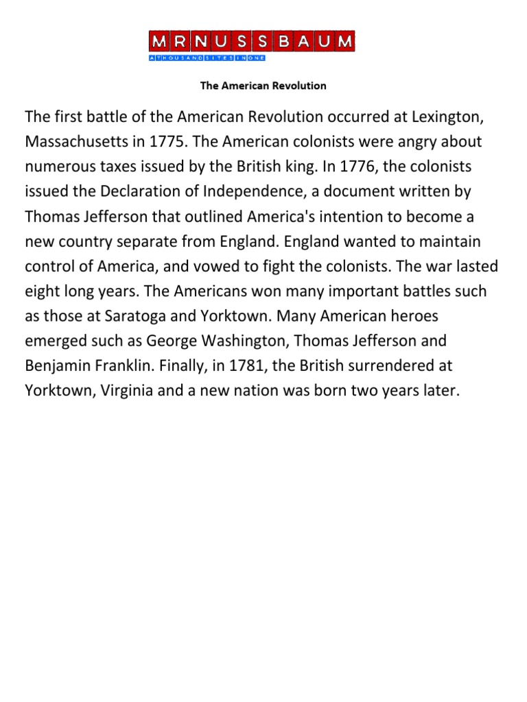 The American Revolution | PDF