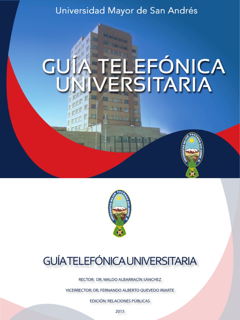 Guía Telefónica Universitaria UMSA | PDF | Salud y bienestar | Medicina