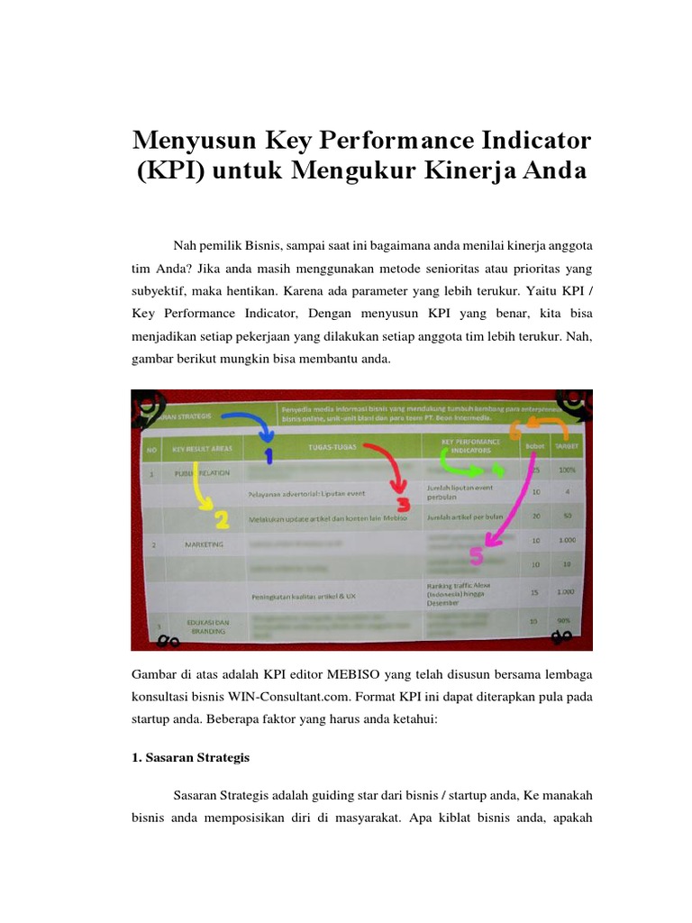 Menyusun Key Performance Indicator PDF | PDF