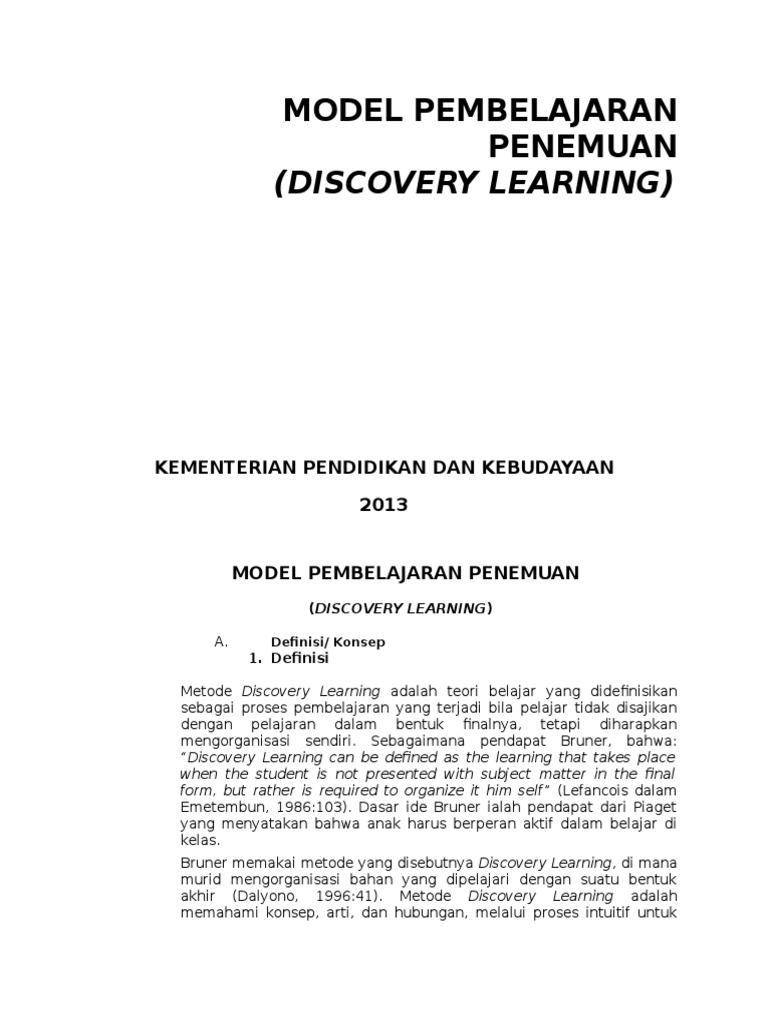Model Pembelajaran Penemuan | PDF