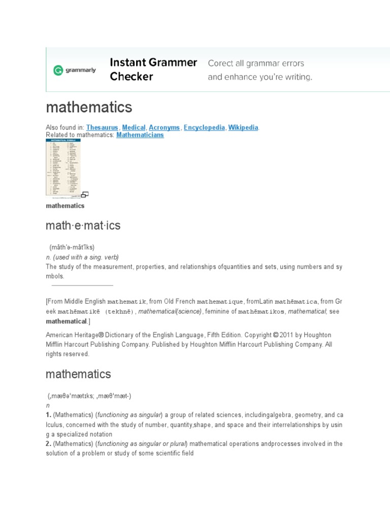 Mathematics: Math e Mat Ics | PDF
