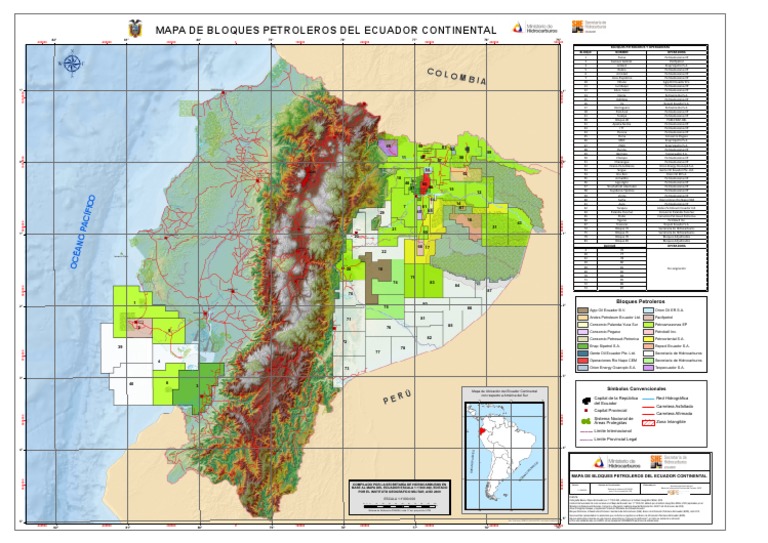 Mapa Bloques Petroleros Actualizado en La WEB 25-09-2015 | PDF ...