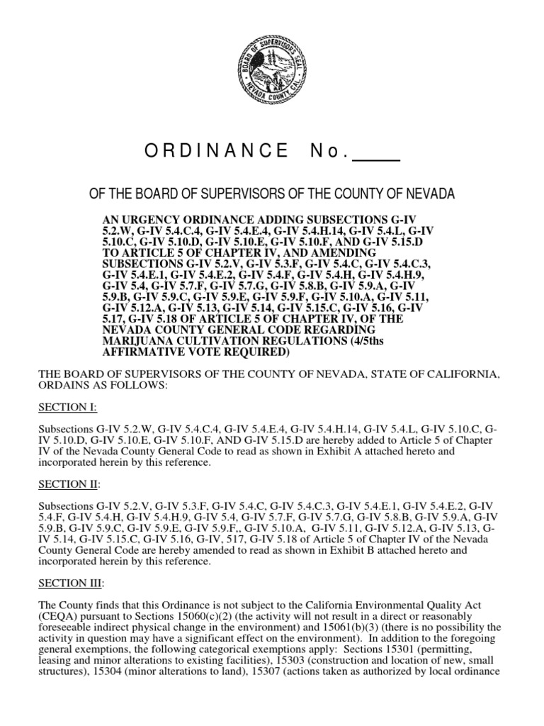 Marijuana Ordinance | PDF | Lien | Foreclosure