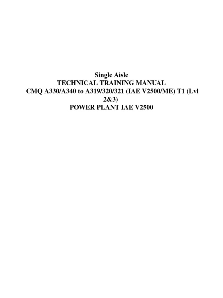 Powerplant IAE V - 2500 | PDF | Turbine | Gas Compressor