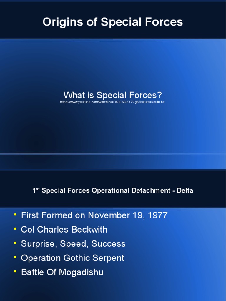 History of Special Forces Units | PDF