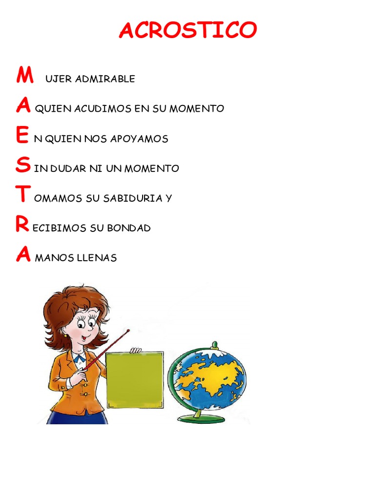 Acrostico Maestra | PDF
