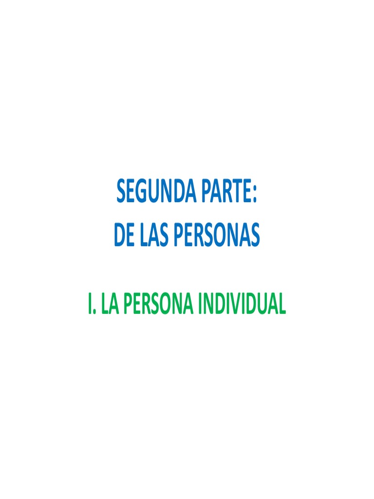 Persona. Comienzo y Fin de La Personalidad | PDF | Personalidad legal ...