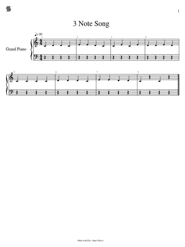 3 Note Song | PDF