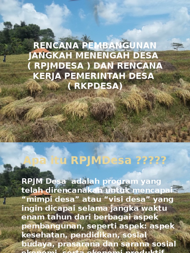RPJMDesa dan RKPDesa: Panduan Lengkap | PDF