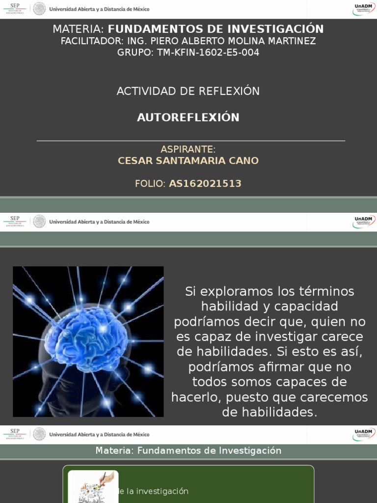 Autorreflexión | PDF | Metodología | Información