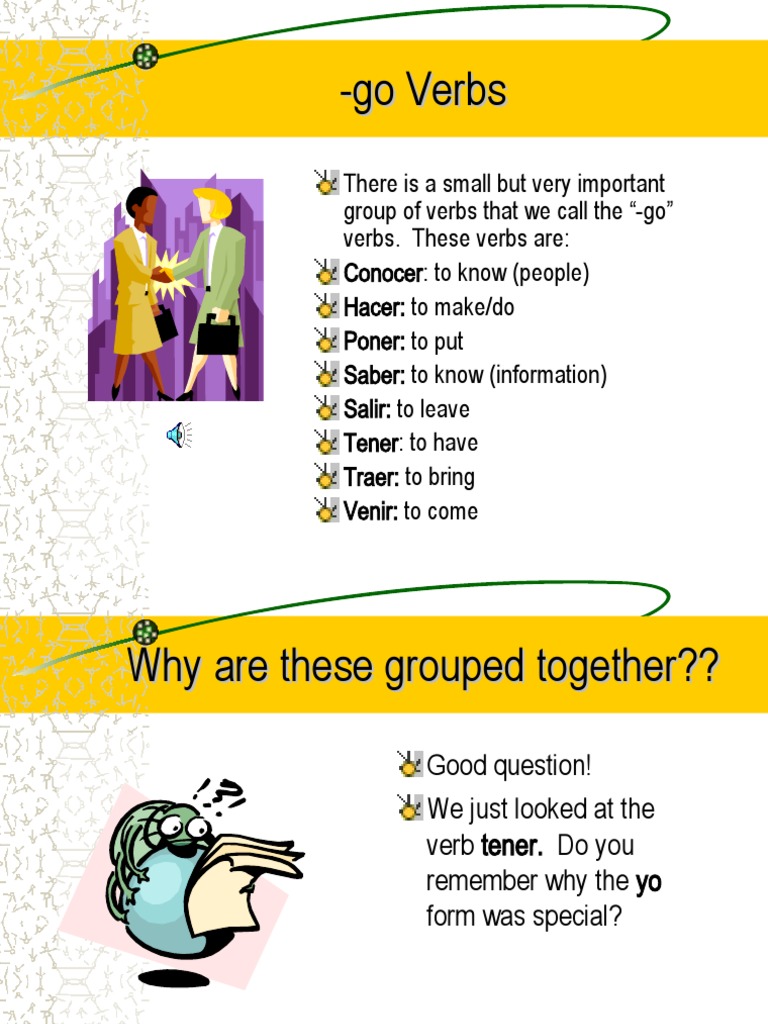 6 Go Verbs | Semántica | Conjugación gramatical