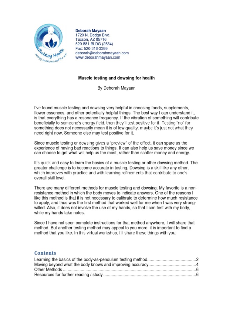 Dowsing Workshop Pdf