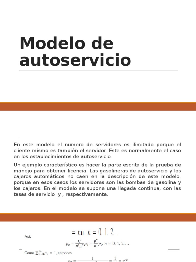 Modelo de Autoservicio | PDF