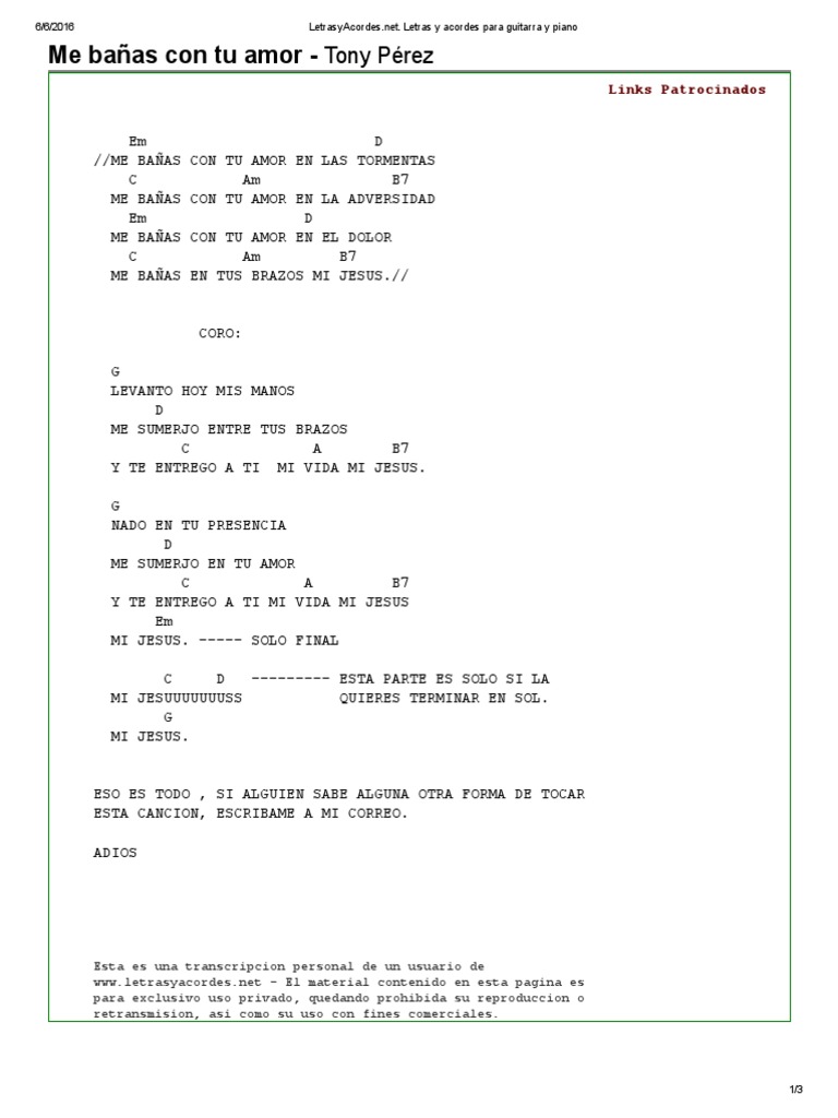 Me Banas Con Tu Amor | PDF | Artes del Lenguaje y Comunicación