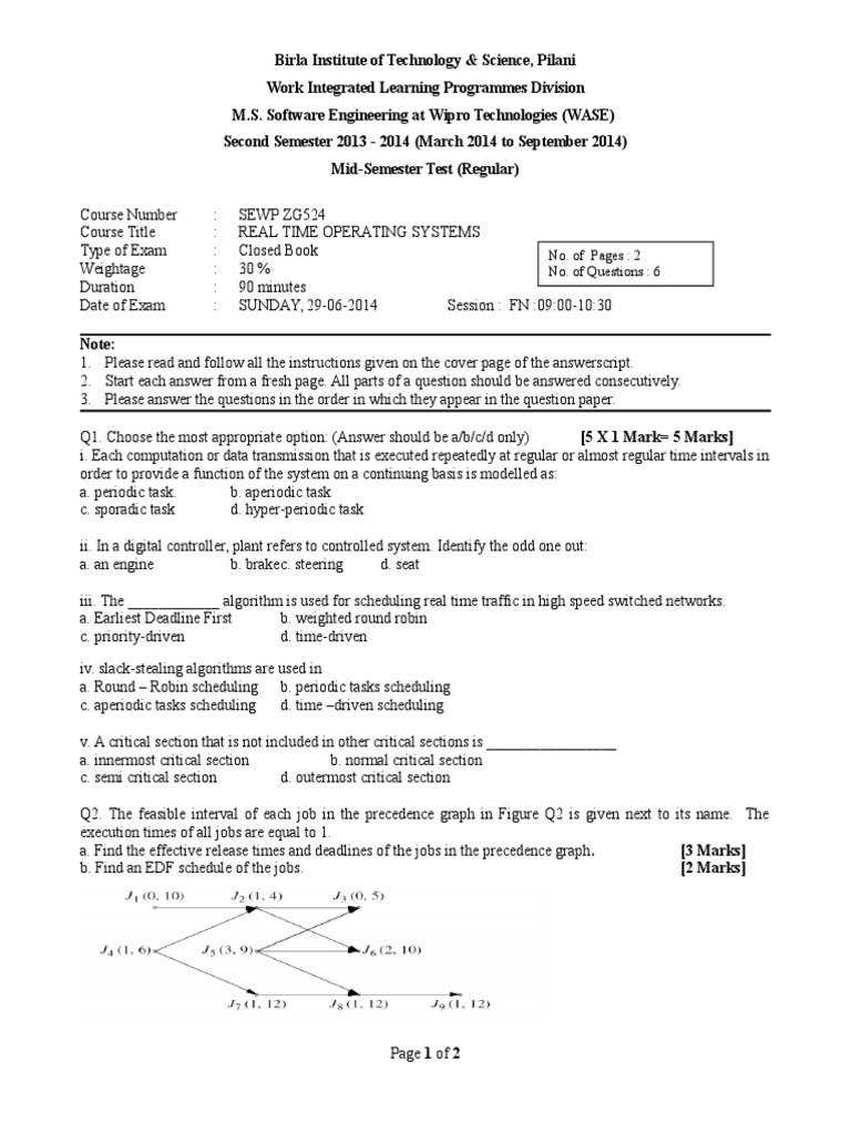 Rtos QP MR | PDF | Real Time Computing | Scheduling (Computing)