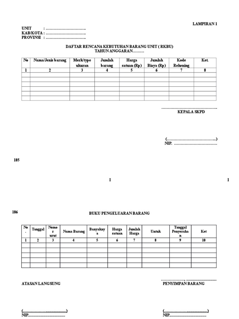 Buku Pengeluaran Barang | PDF
