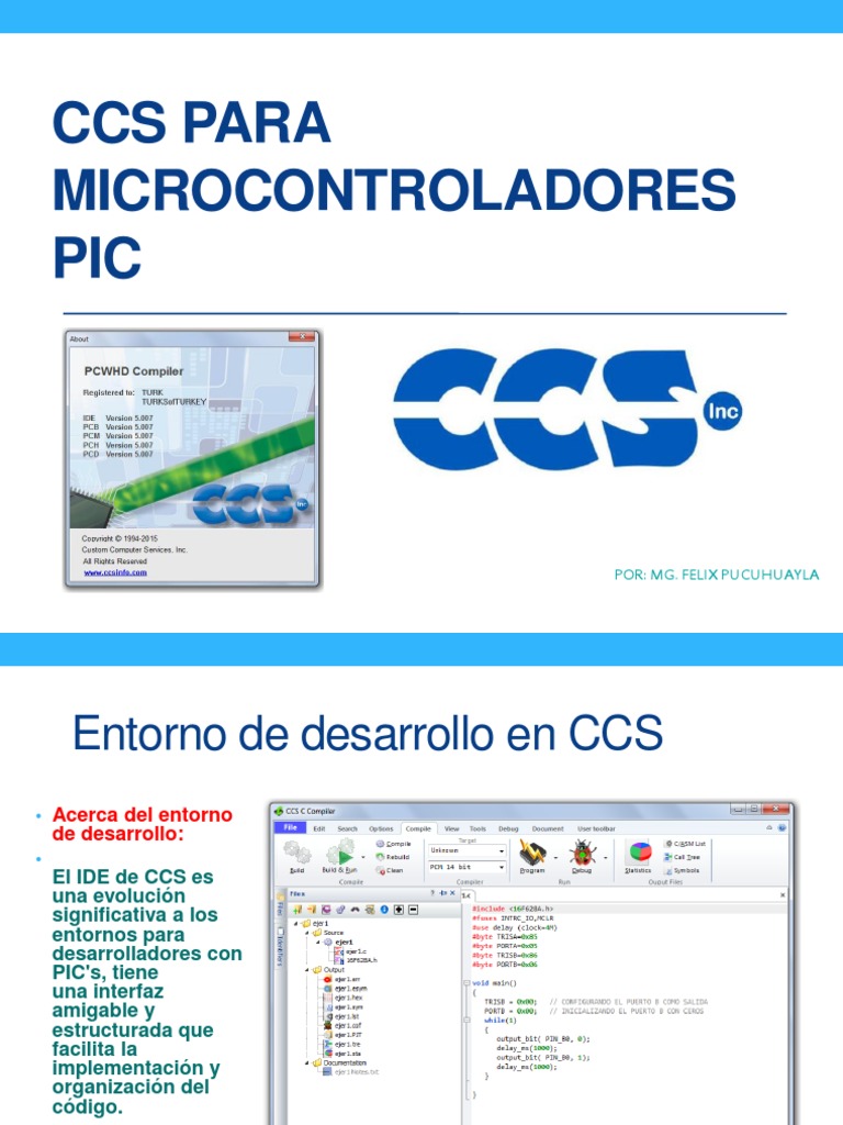 CCS para Microcontroladores PIC | PDF | Microcontrolador Pic | Lenguaje ...
