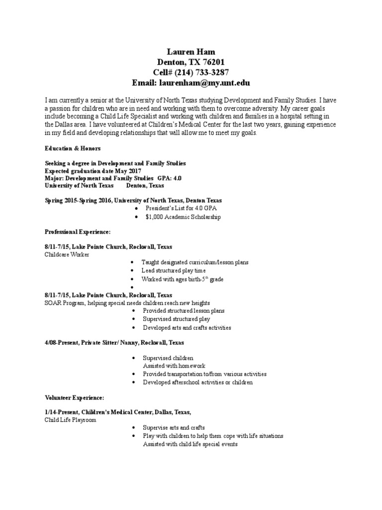 Ham Resume | PDF | Career & Growth