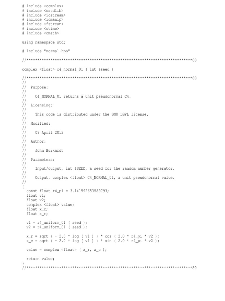 Normal CPP | PDF | Probability Density Function | Parameter (Computer ... Normal CPP | PDF | Probability Density Function | Parameter (Computer ...