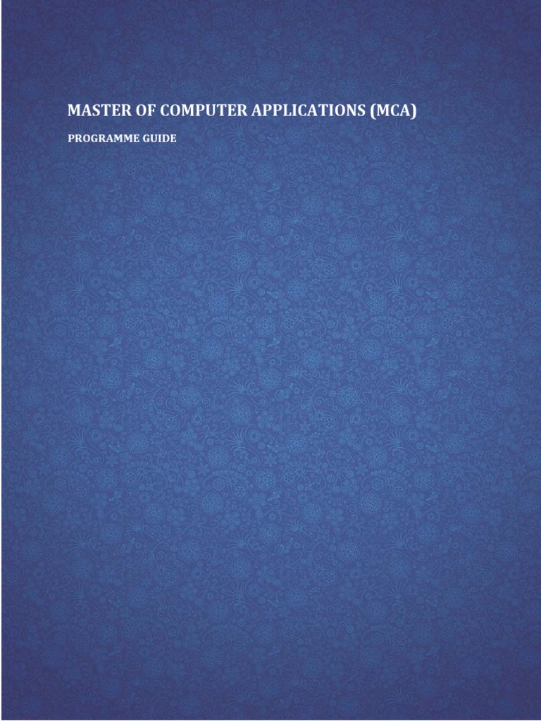 MCA (Master of Computer Application) | PDF | Class (Computer ...