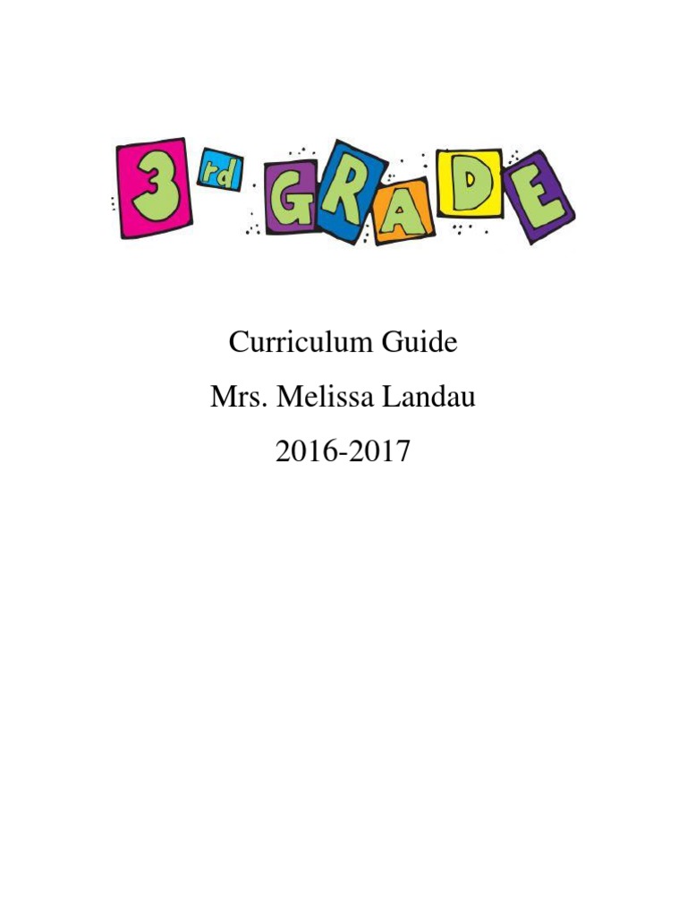 3rd Grade Curriculum Guide 2016-2017 | PDF | Reading (Process) | Curriculum
