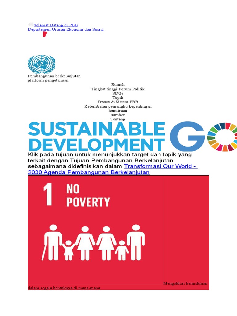 Konsep Sdgs 17 Indikator